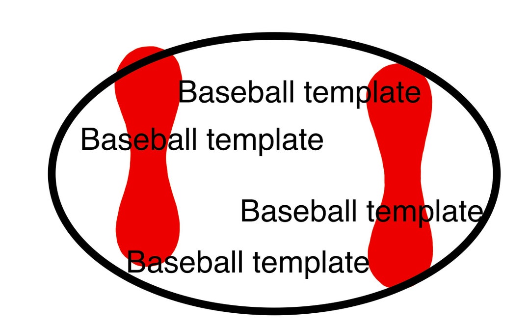 Baseball Leather Template PNG - Etsy