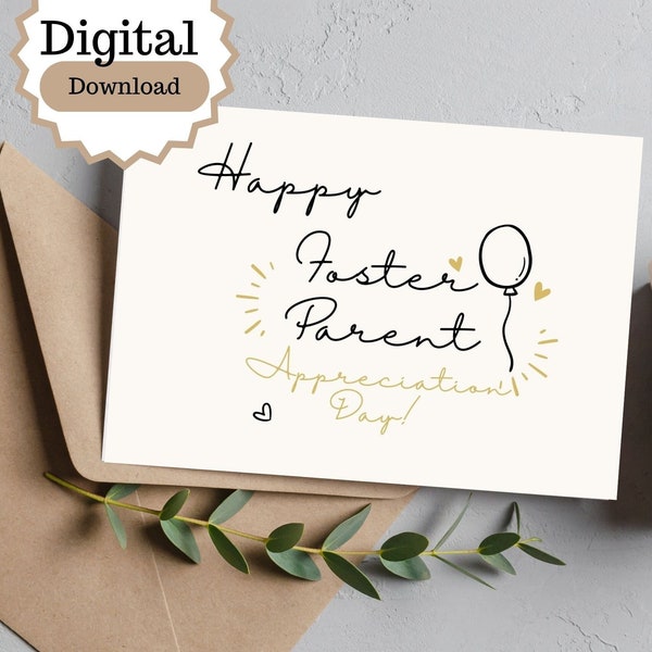 Foster Parent Card - Etsy