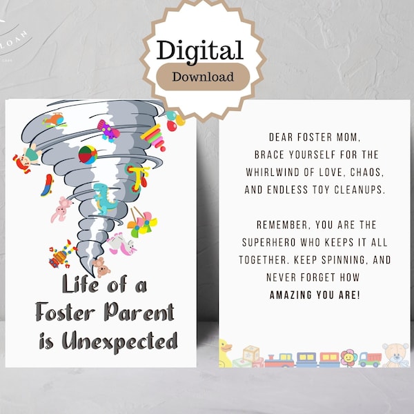 Foster Parent Birthday Card - Etsy