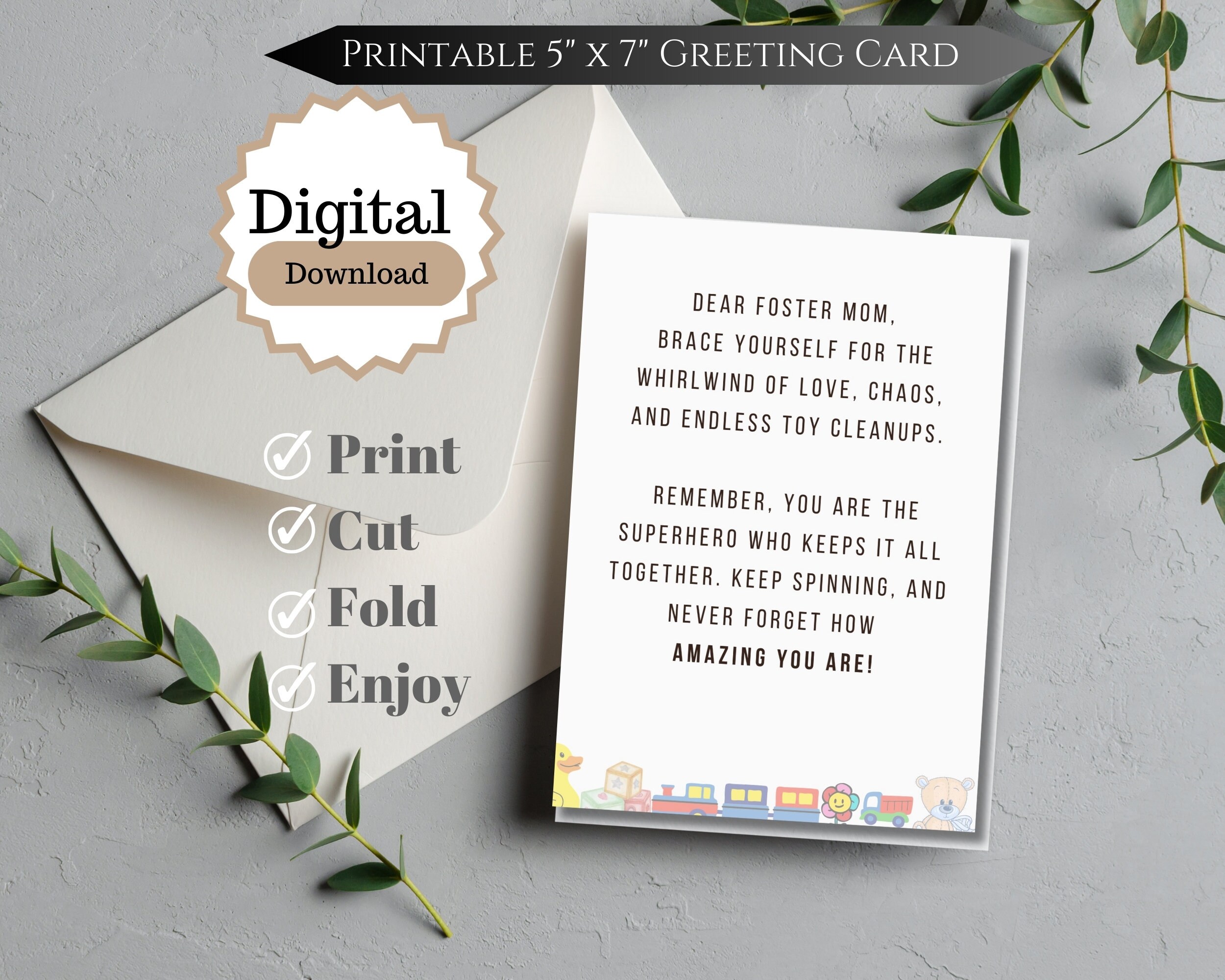 Foster Parent Appreciation Card: Heartfelt Printable Gift (digital ...
