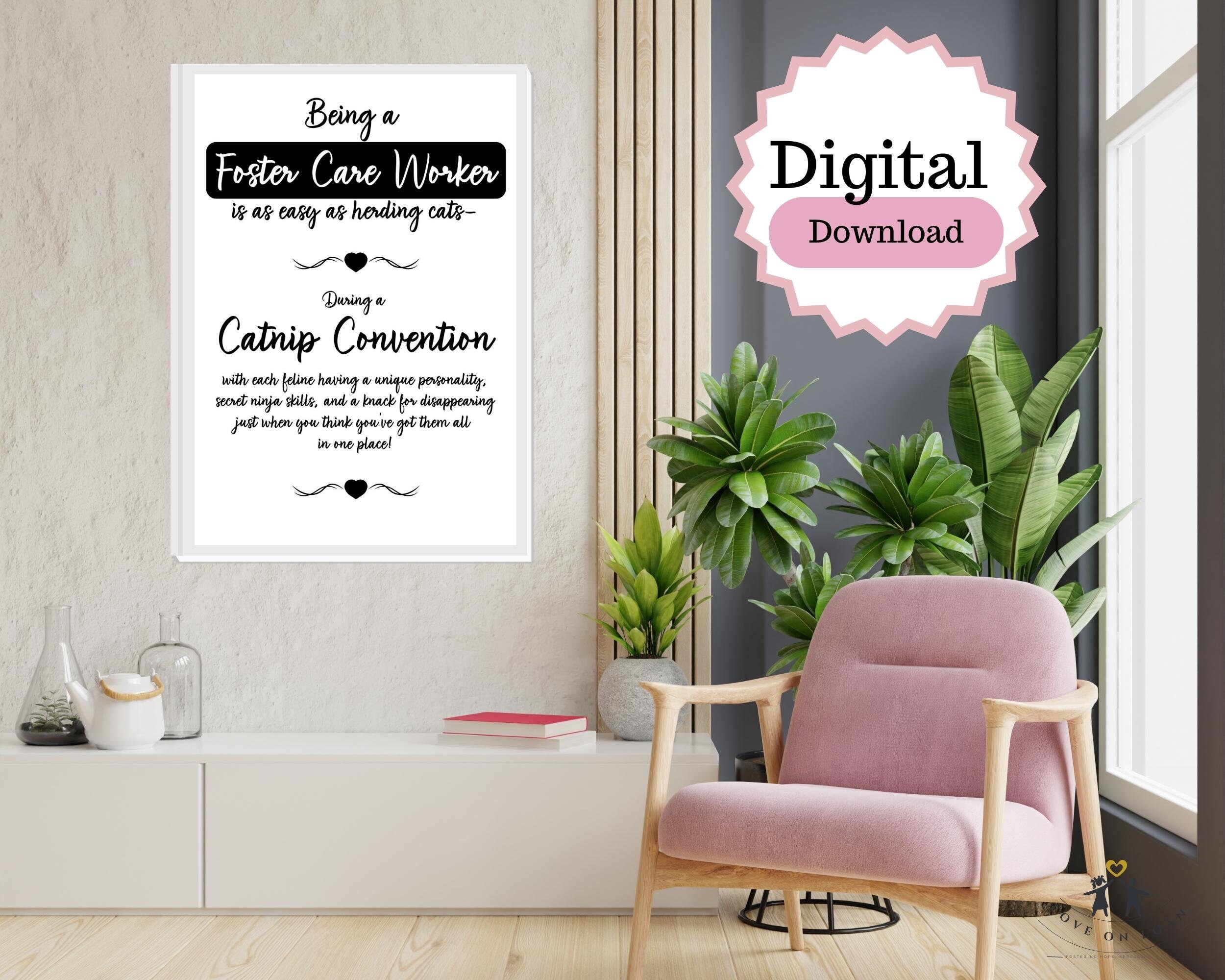 Foster Care Case Workers Printable Wall Art Funny Instant Download ...