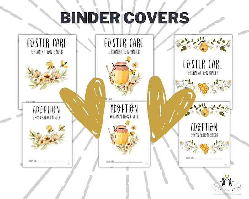 Foster Care Adoption Binder: Case Management, Honey Bee Design ...