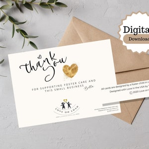 Printable Foster Parent Greeting Card Instant Download 7x5 - Etsy