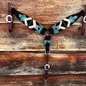 Turquoise Aztec Mohair Breast Collar - Etsy