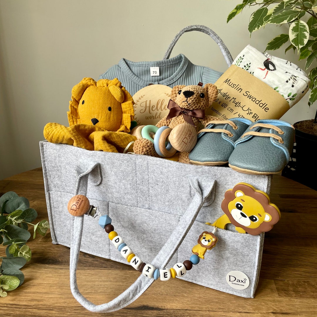 Baby Boy Hamper / Personalised Baby Gift / Baby Shower Gift / Nappy ...