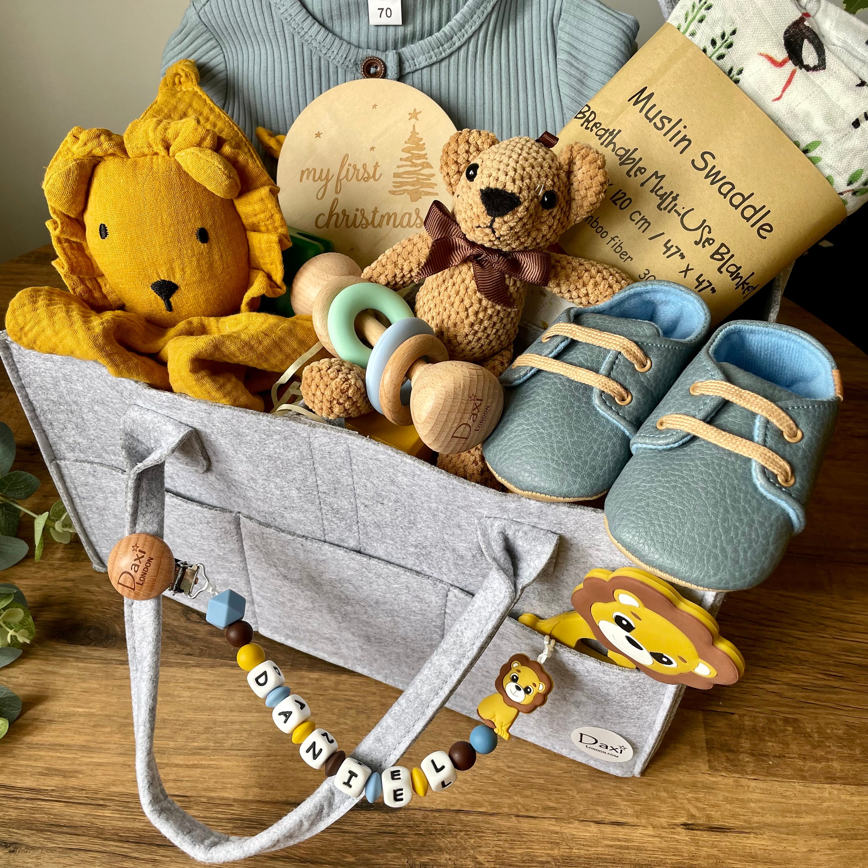 Baby Boy Hamper / Personalised Baby Gift / Baby Shower Gift / Nappy ...