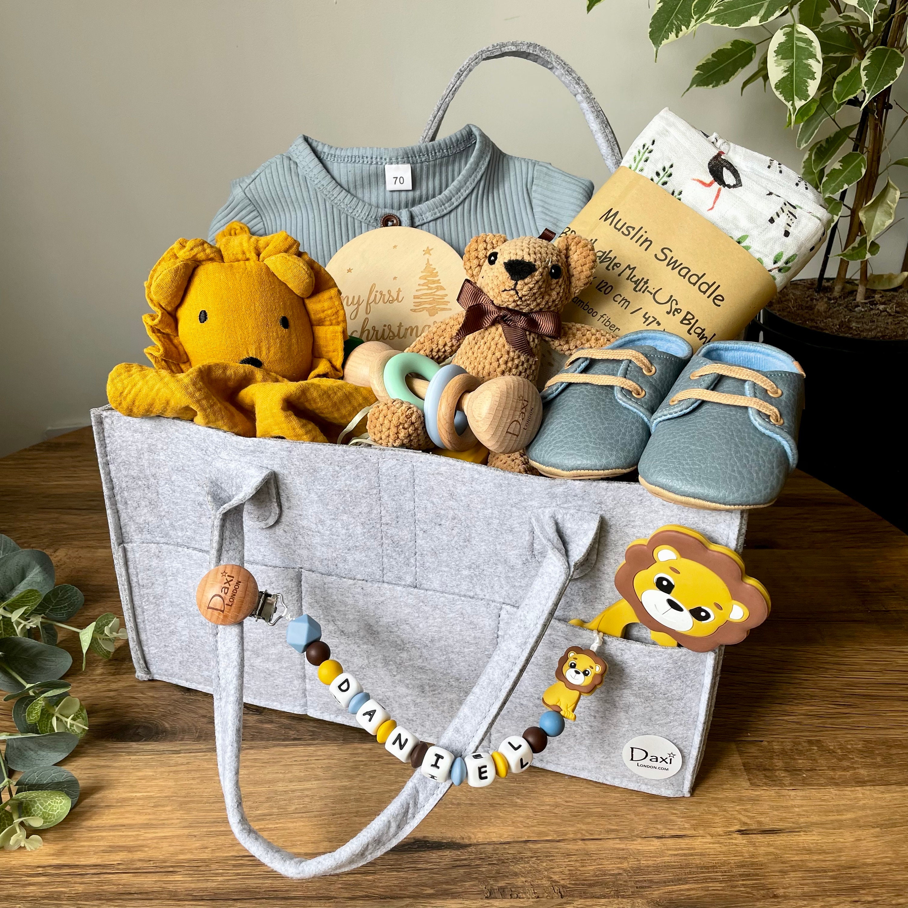 Baby Boy Hamper / Personalised Baby Gift / Baby Shower Gift / Nappy ...