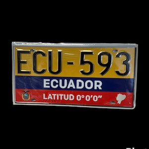Ecuador Metal License Plate - Etsy