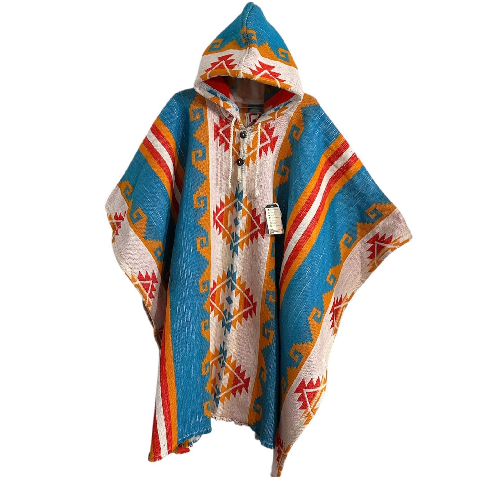 100% Wool Poncho Style Mapuche Made in Ecuador by Milmarte - Etsy
