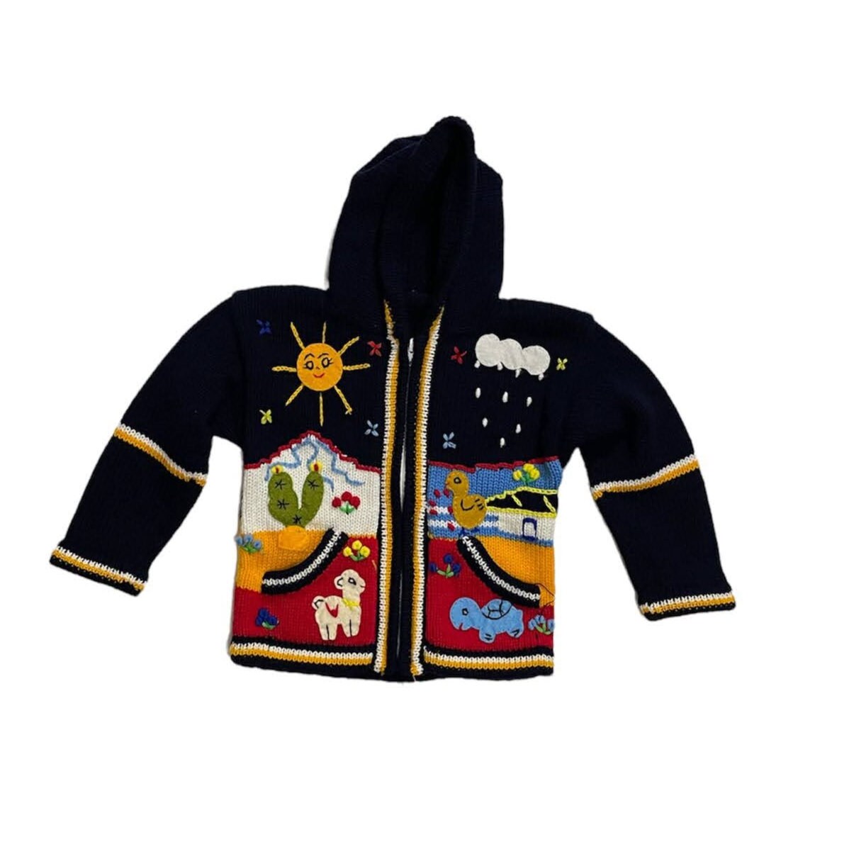 Ecuadorian Alpaca Cardigan Hooded Sweater - munimoro.gob.pe