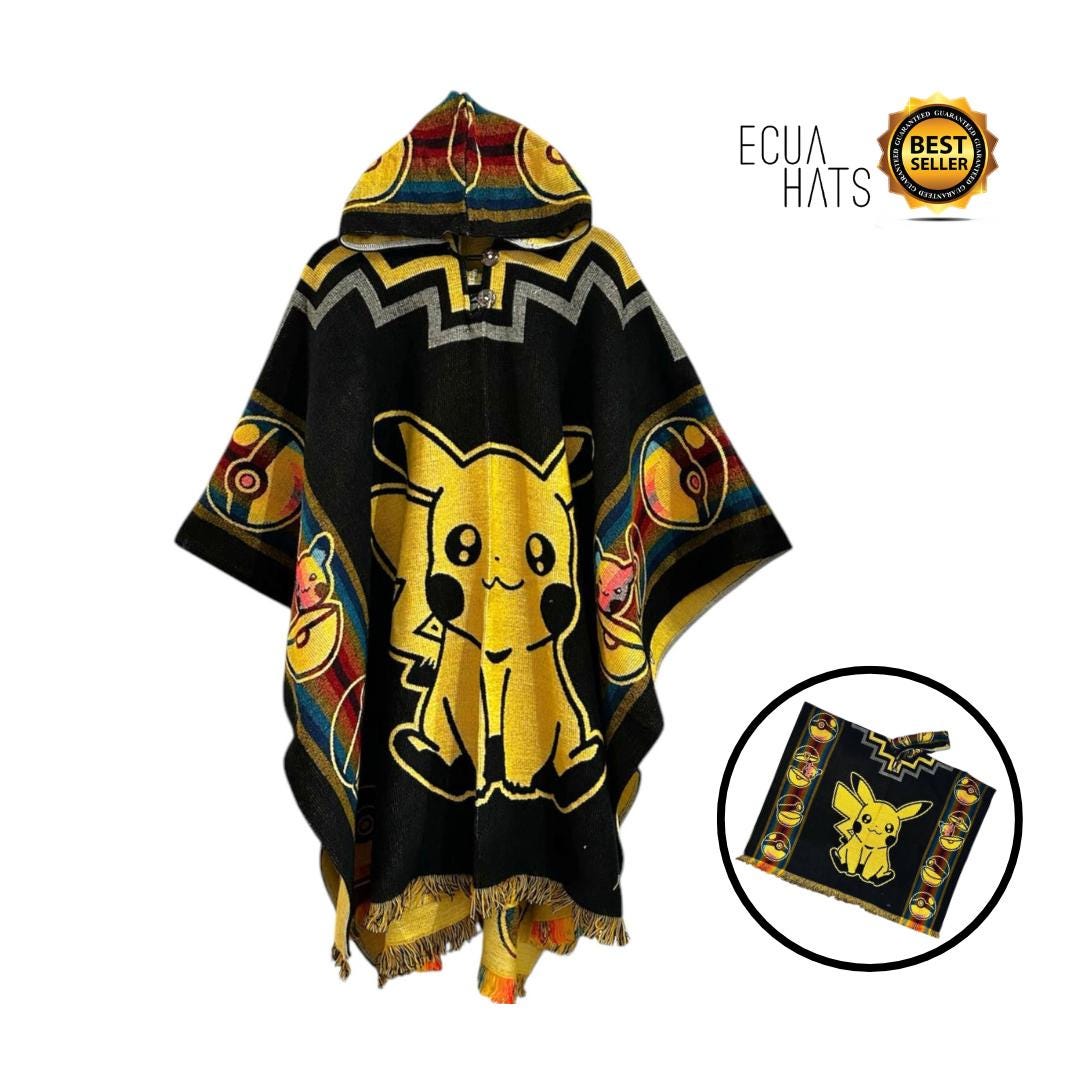 PIKA CHU Poncho, Collector's Edition Anime Series, Gamer, Comfortable ...