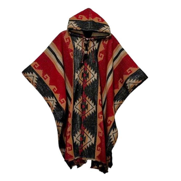 100% Wool Poncho Style Mapuche Made in Ecuador by Milmarte - Etsy