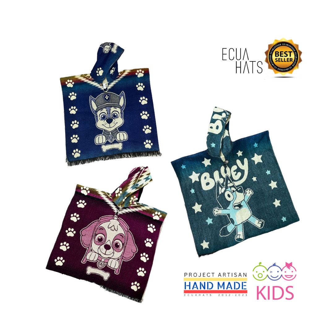 Ponchos With Animated Figures for Children Antiallergic, Made in ...
