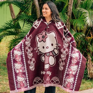 Limited Edition Hello Kitty Poncho Series - Warm, Colorful, Winter ...