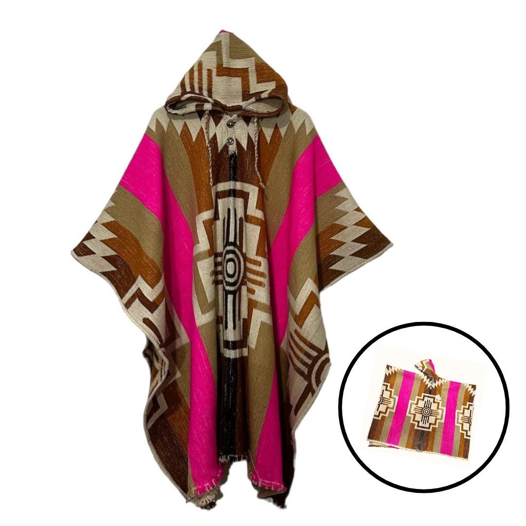 100% Wool Poncho Style Mapuche Made in Ecuador by Milmarte - Etsy