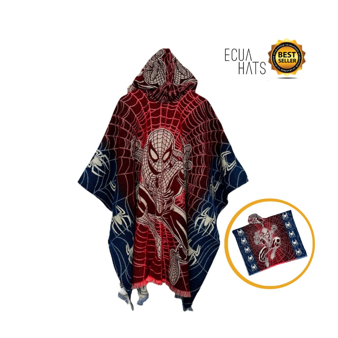 Limited Edition Spiderman Poncho Series - Warm, Colorful, Winter ...