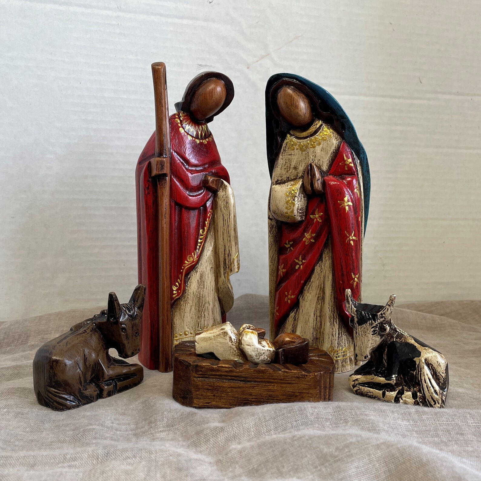 Nativity Indigenous Scene Hand Carved in 100% Wood by | Etsy