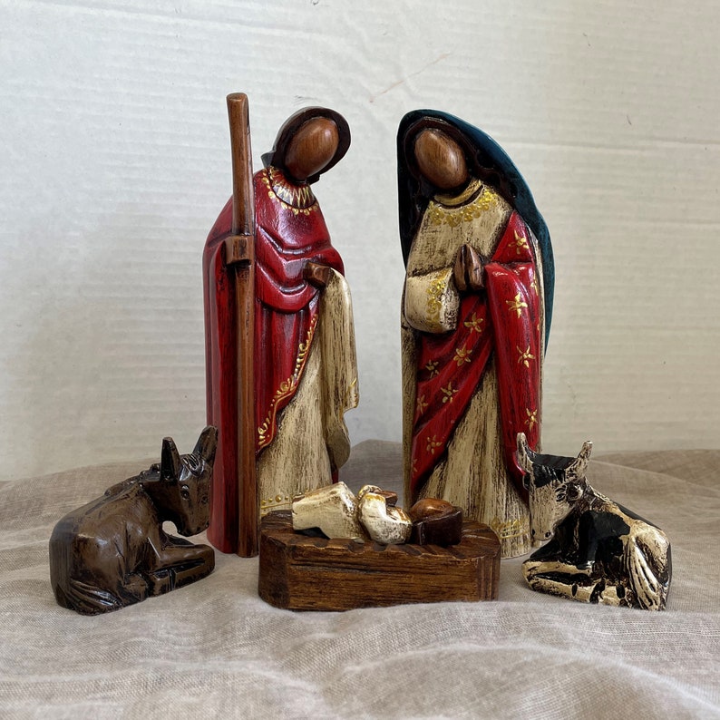 Nativity Indigenous Scene Hand Carved in 100% Wood by | Etsy