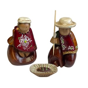 Nativity Indigenous Scene Hand Carved in 100% Wood by Ecuadorian ...