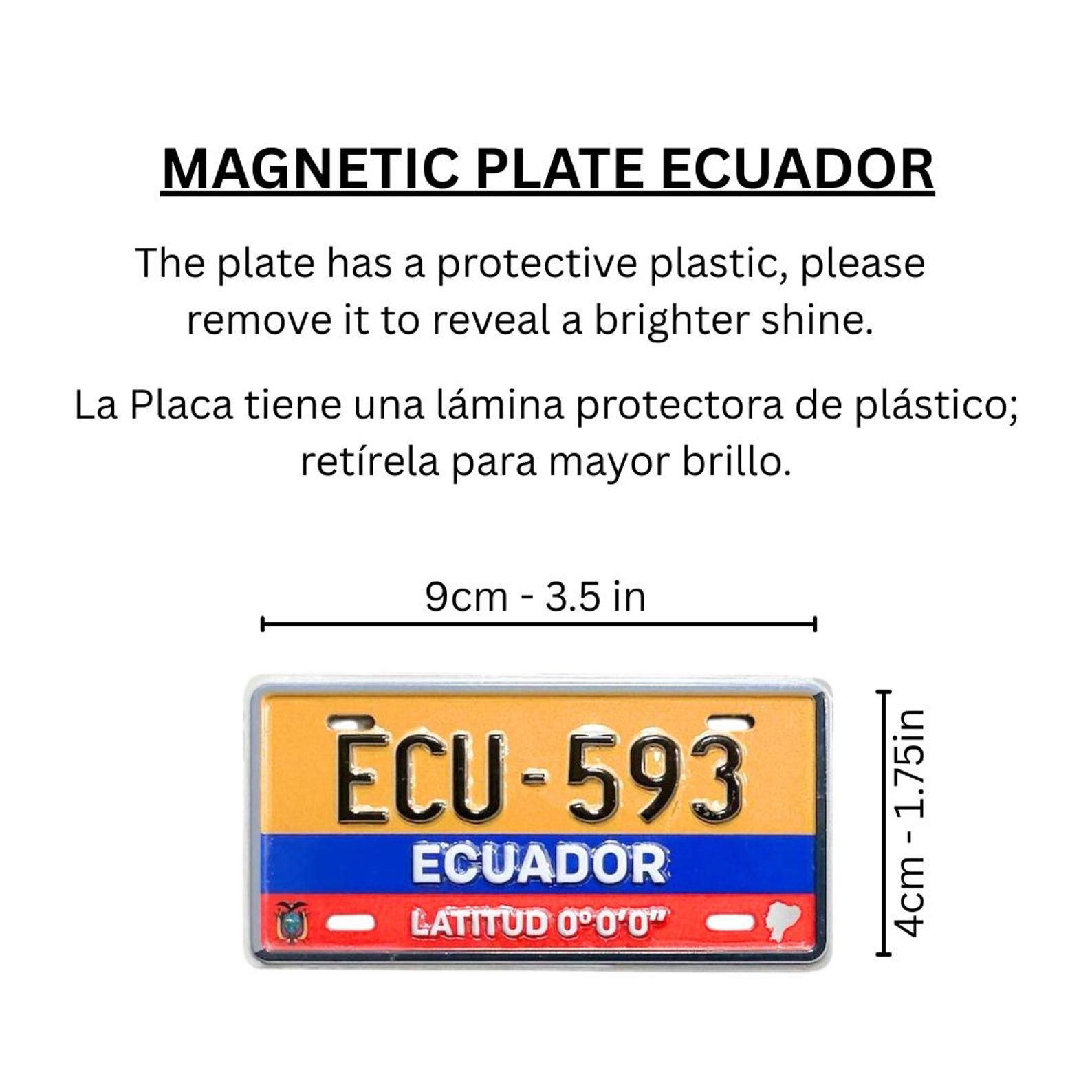 Ecuador Metal License Plate - Etsy