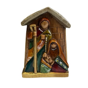 Nativity Indigenous Scene Hand Carved in 100% Wood by - Etsy