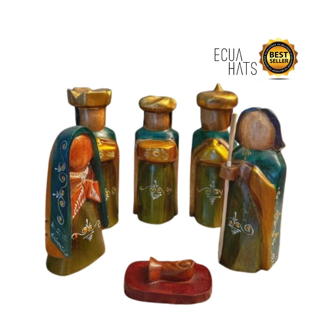Nativity Indigenous Scene Hand Carved in 100% Wood by Ecuadorian ...