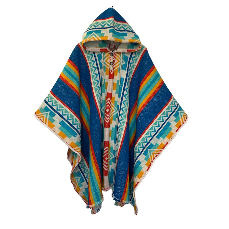 100% Wool Poncho Style Mapuche Made in Ecuador by Milmarte - Etsy