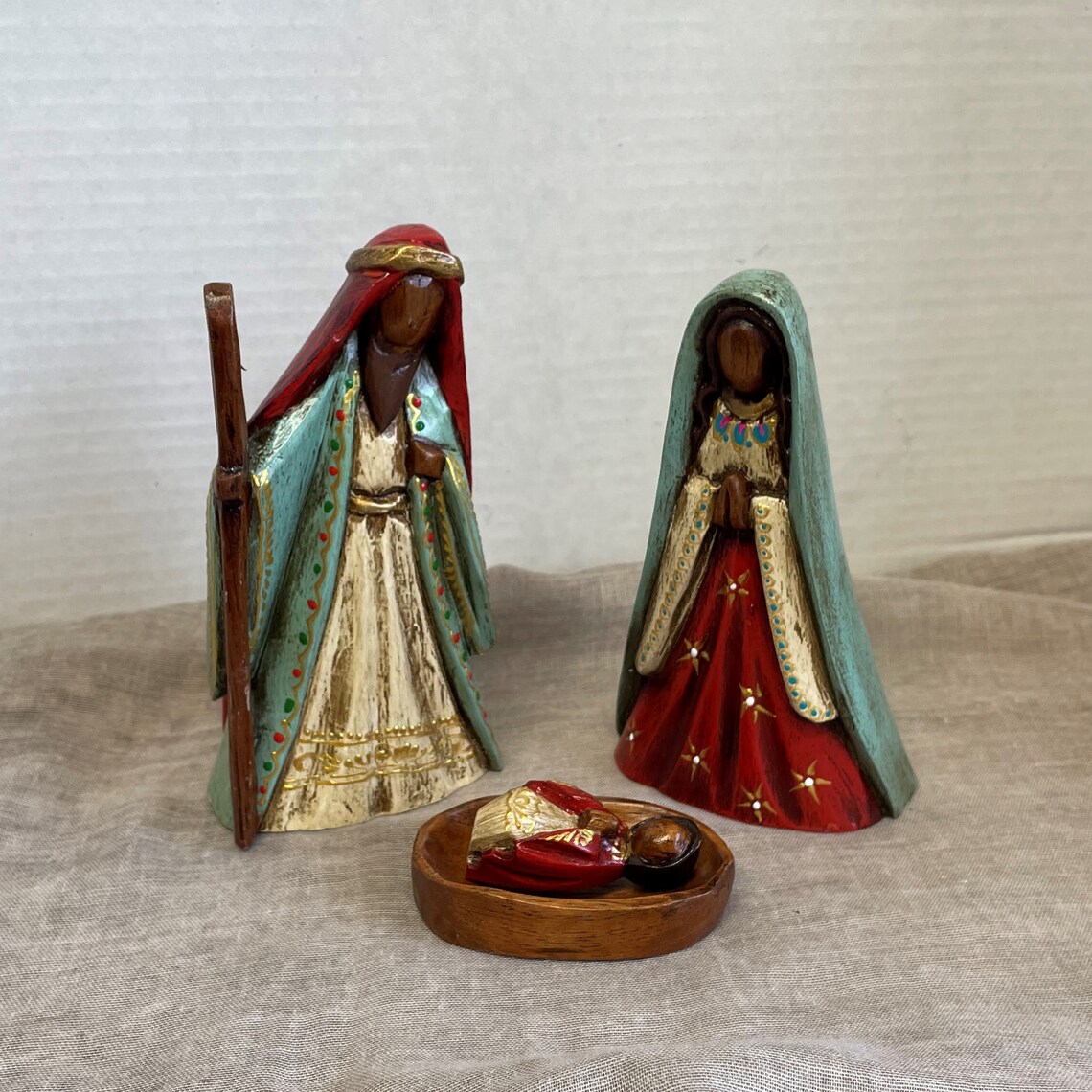 Nativity Indigenous Scene Hand Carved in 100% Wood by | Etsy