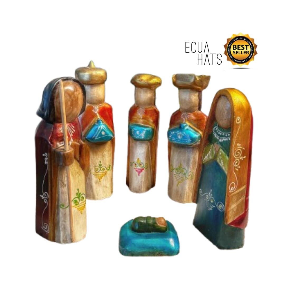 Nativity Indigenous Scene Hand Carved in 100% Wood by Ecuadorian ...