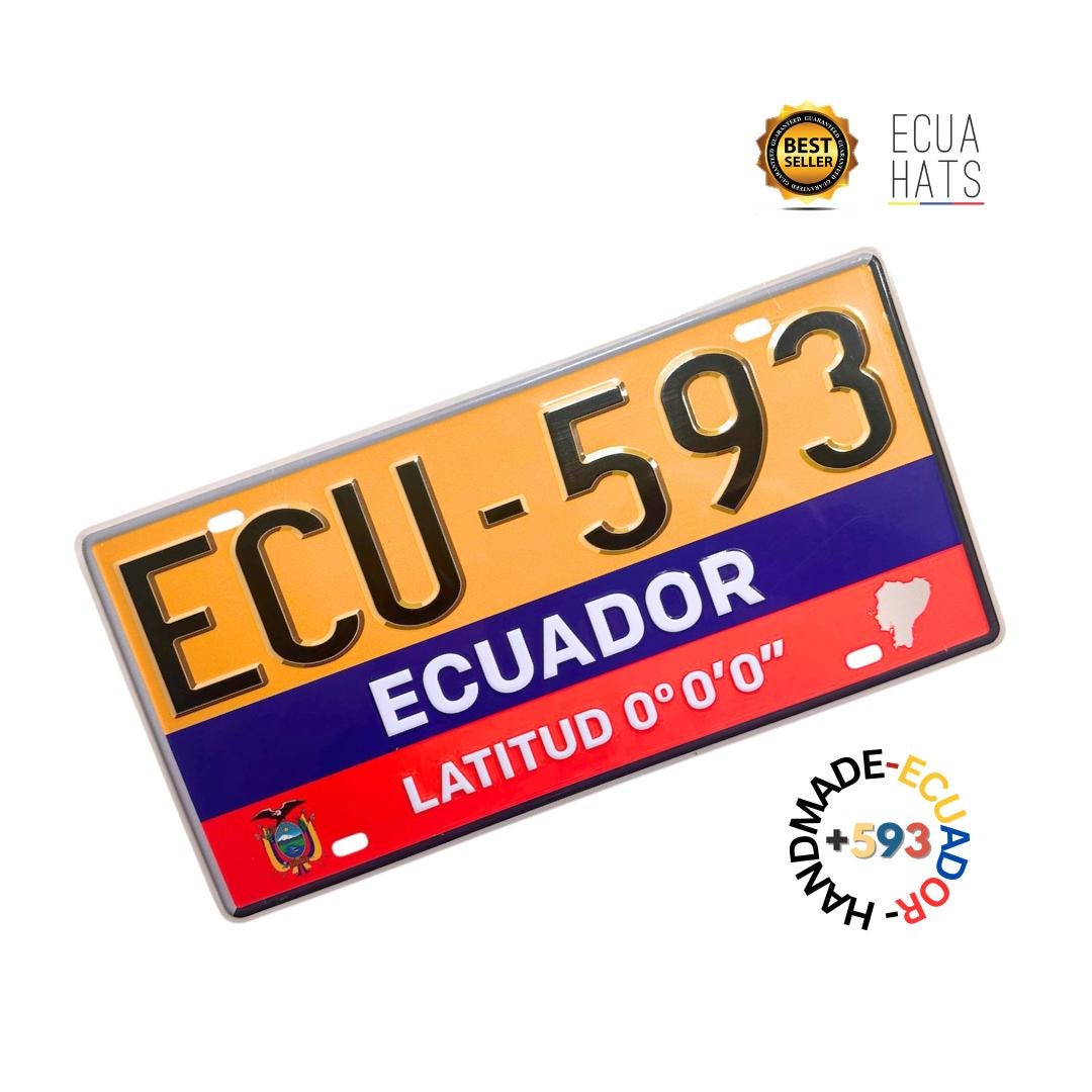 Ecuador Metal License Plate - Etsy