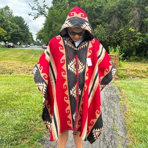 100% Wool Poncho Style Mapuche Made in Ecuador by Milmarte New 2024 ...