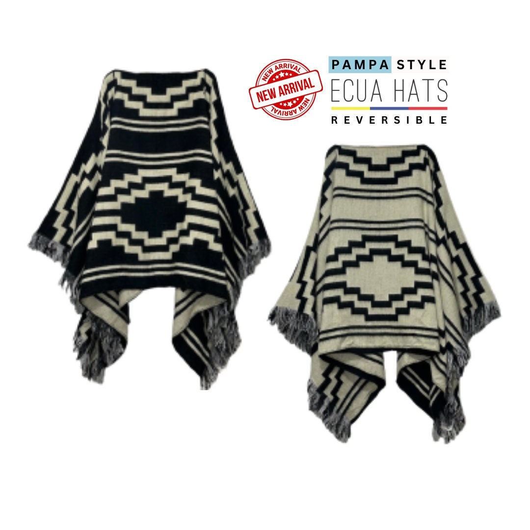 Limited Edition Reversible Pampa Poncho Argentine Style - Etsy