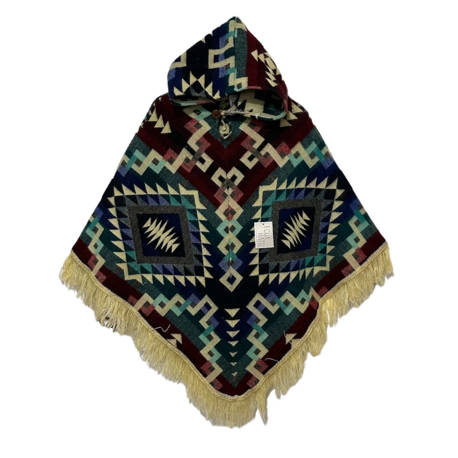 Kawsay Multicolor Poncho V Shape Style / Triangle Design - Etsy