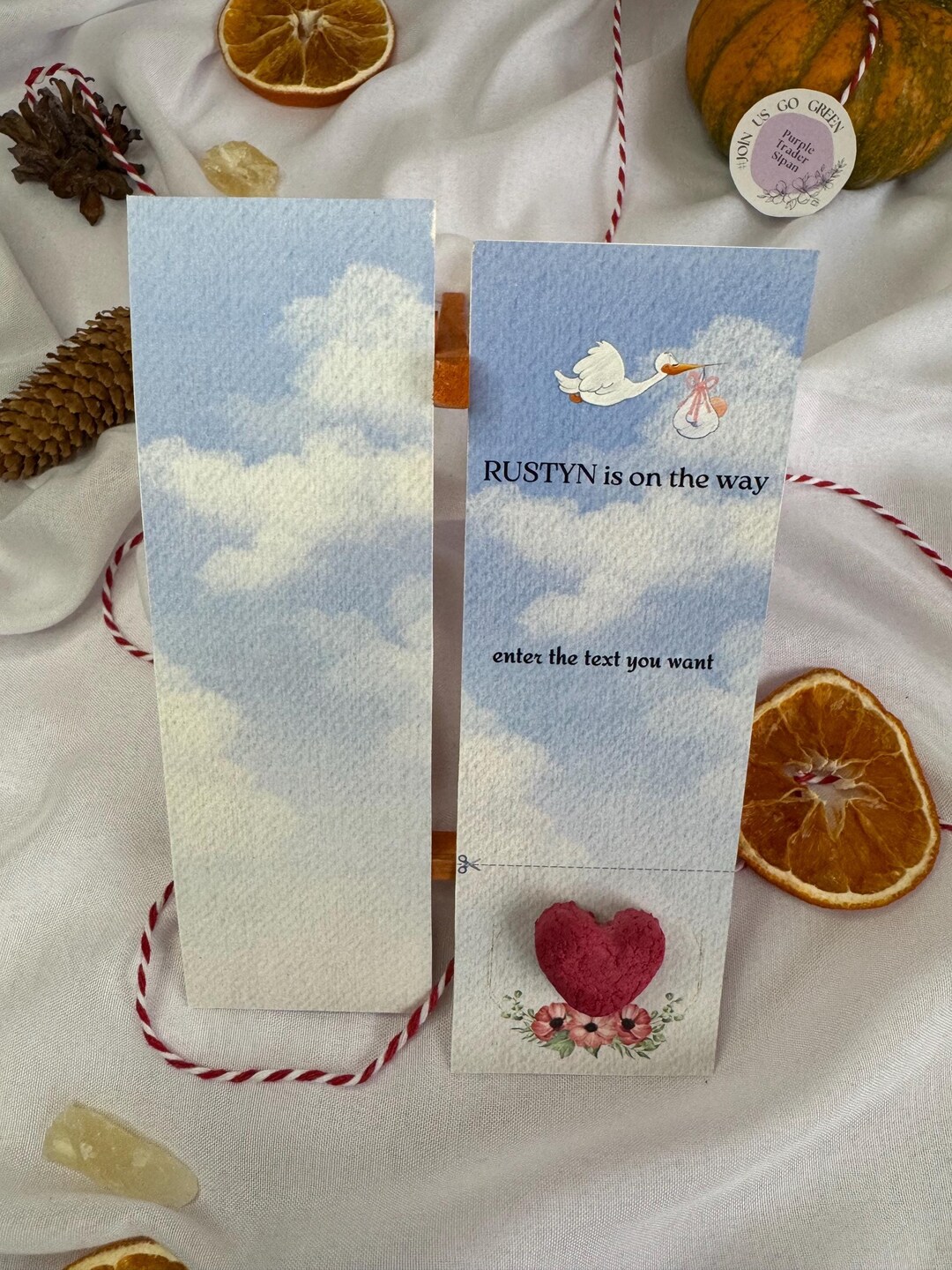 Plantable Seed Paper Bookmark-personalized Blooming Seed Bookmark ...
