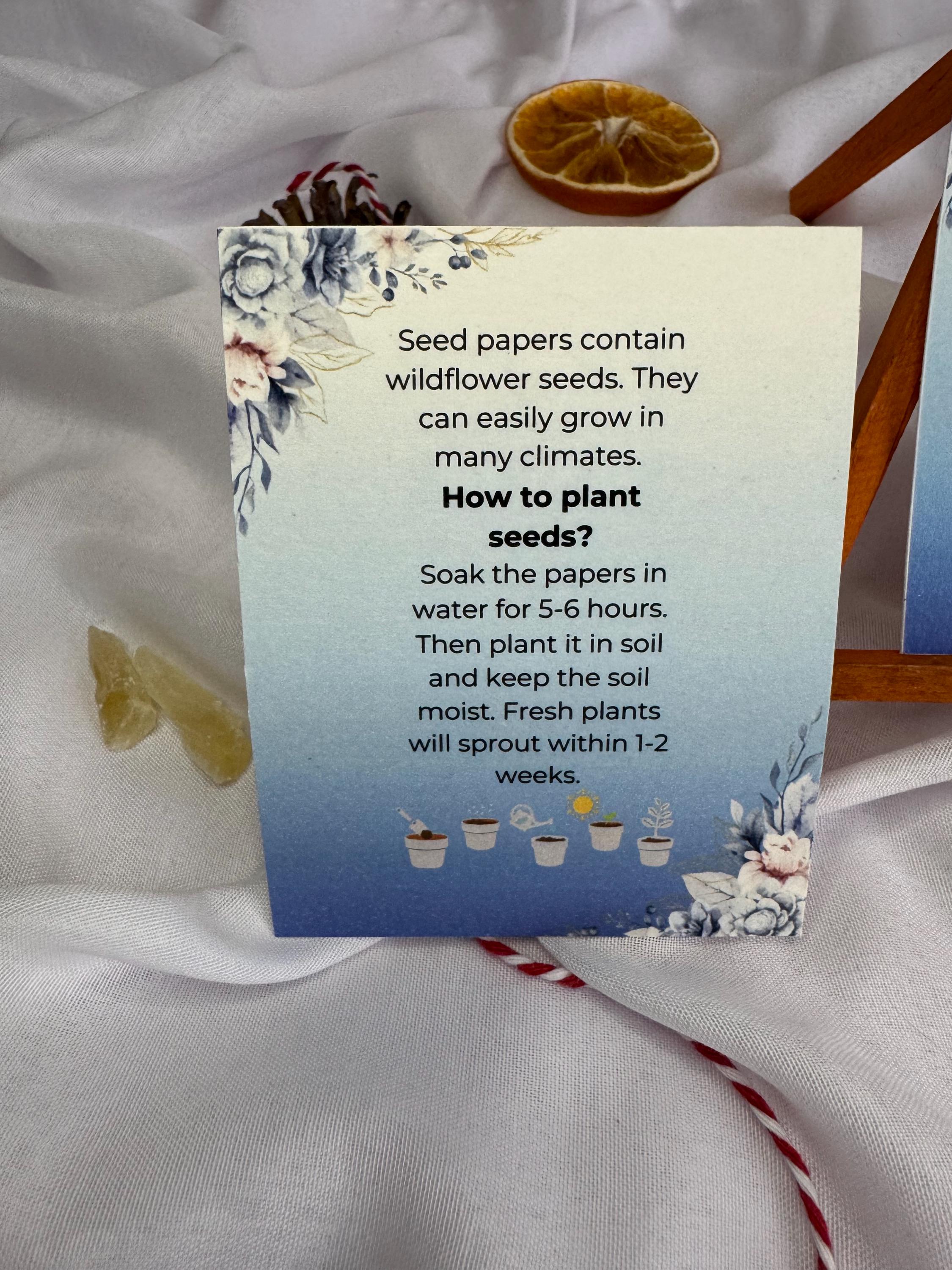 Plantable Seed Paper Invitation-personalized Blooming Seed Invitation ...