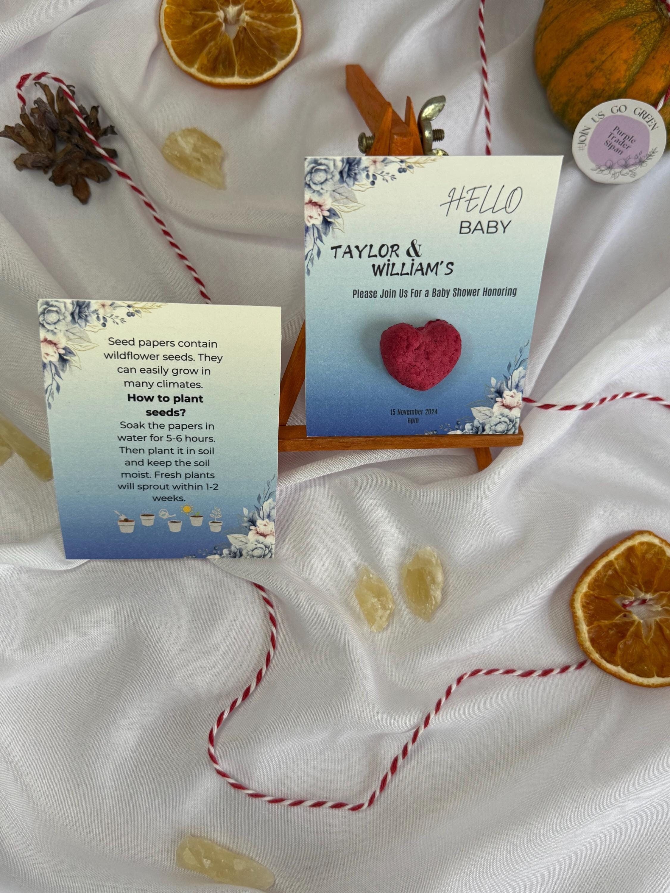 Plantable Seed Paper Invitation-personalized Blooming Seed Invitation ...