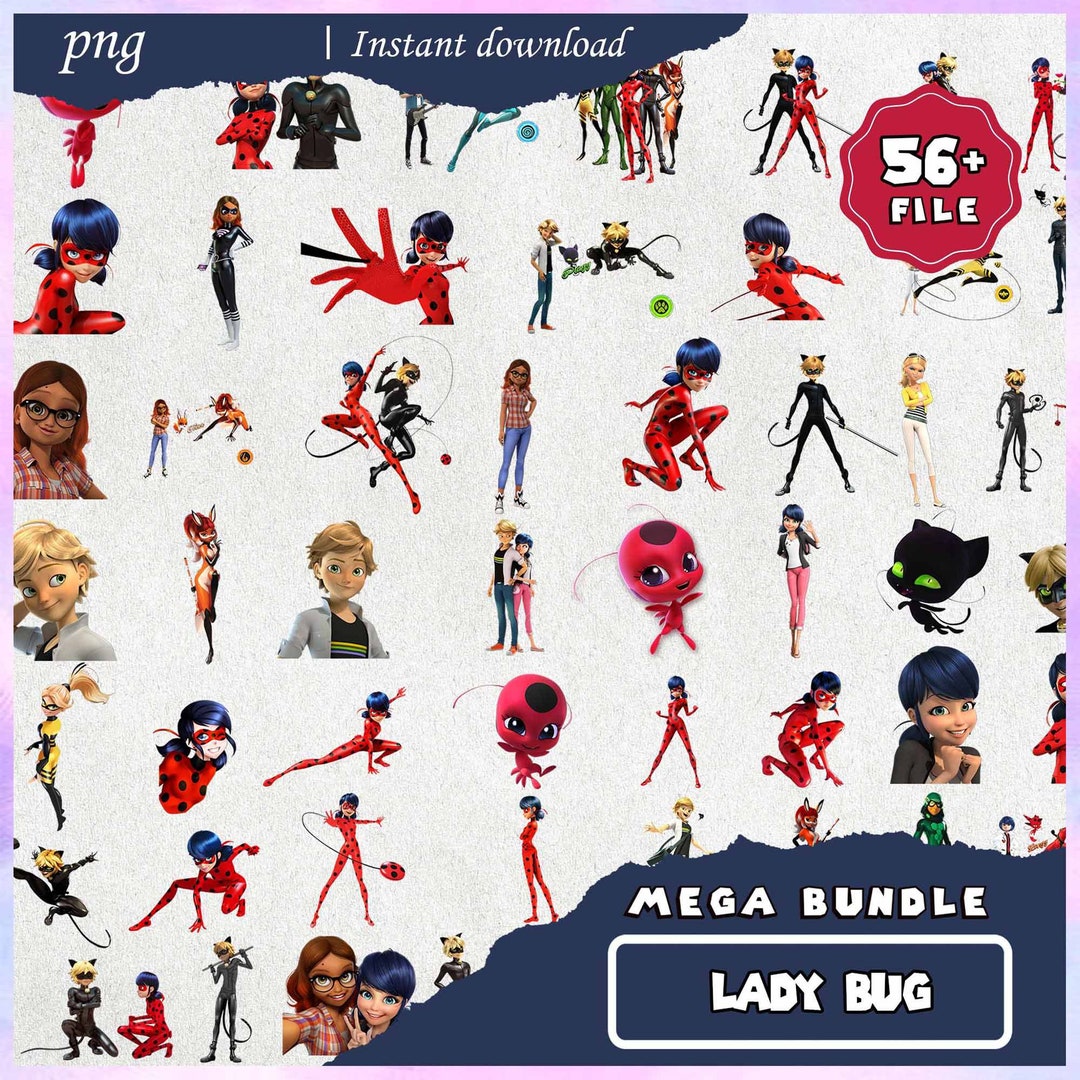 Ladybug Girl PNG Bundle, Cartoon Svg, Anime Character Svg, Miraculous ...