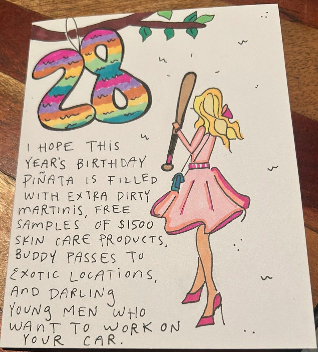 Piñata Birthday Card - Etsy