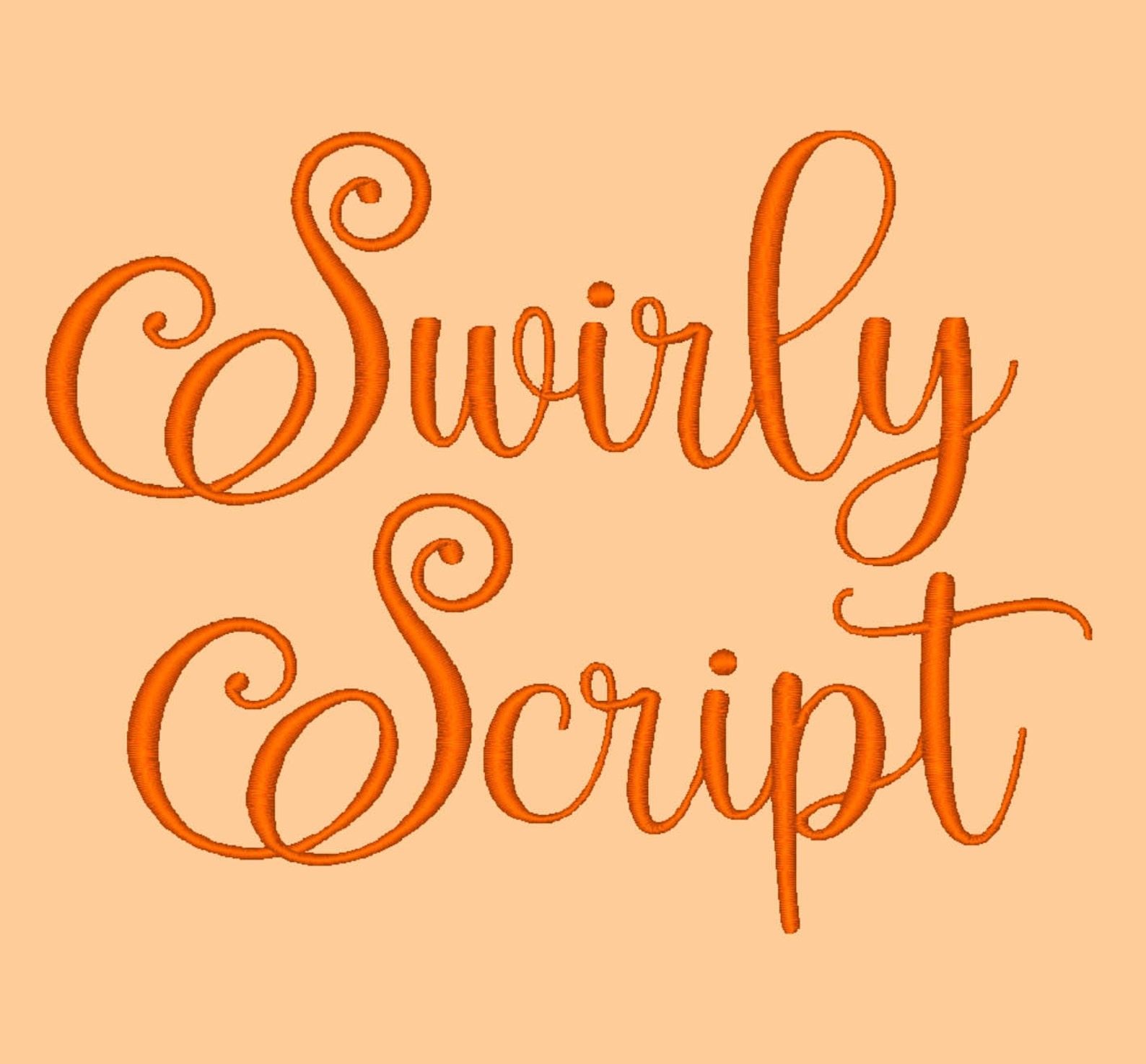 Swirly Script Monogram Font BX Embroidery Machine Designs 7 Sizes ...