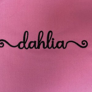 Dahlia Signature Font With Tails Machine Embroidery 6 Sizes 624 Files ...
