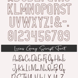 Lucas Gray Duo Embroidery Font BX Monogram 749 Files Sans and Script ...