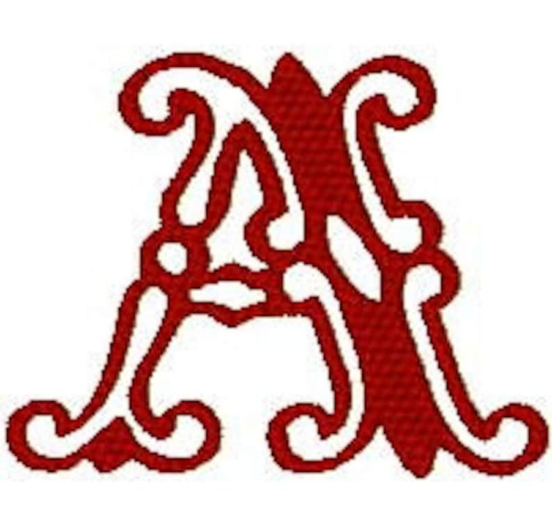 4 Western Font Set Embroidery Designs Font Instant Download | Etsy