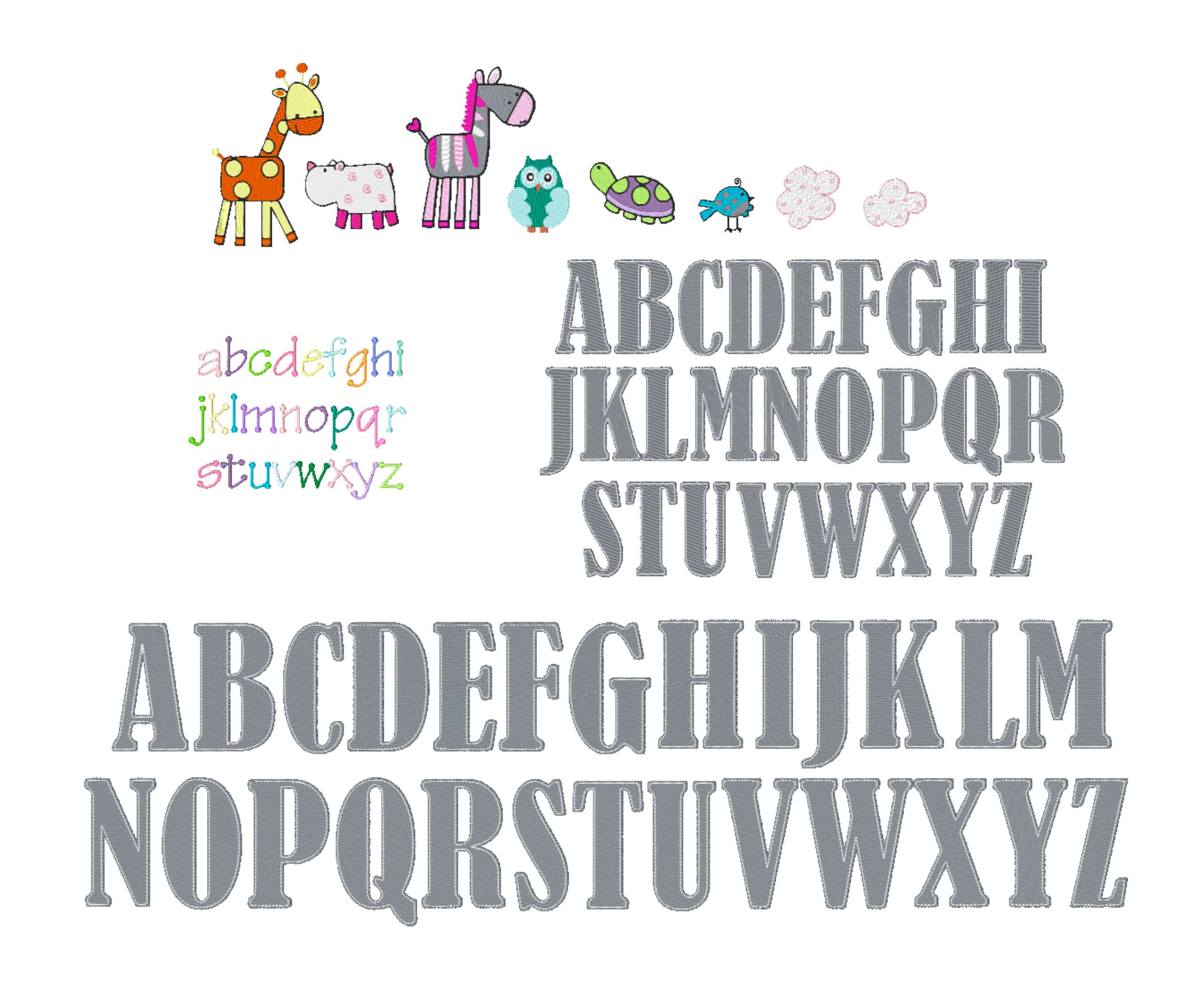Nursery Rhyme Embroidery Machine Designs Bundle Set Font - Etsy