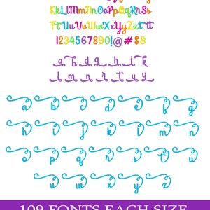 Audrey Font With Tails Swash Embroidery Machine Designs 654 Fonts 6 ...