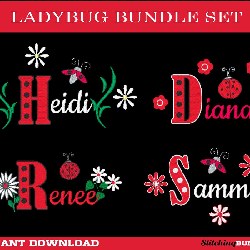 Ladybug Embroidery - Etsy