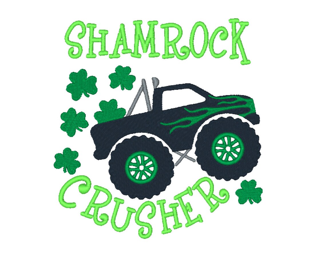 Shamrock Crusher Embroidery Machine Designs St. Patrick's Day Sayings ...