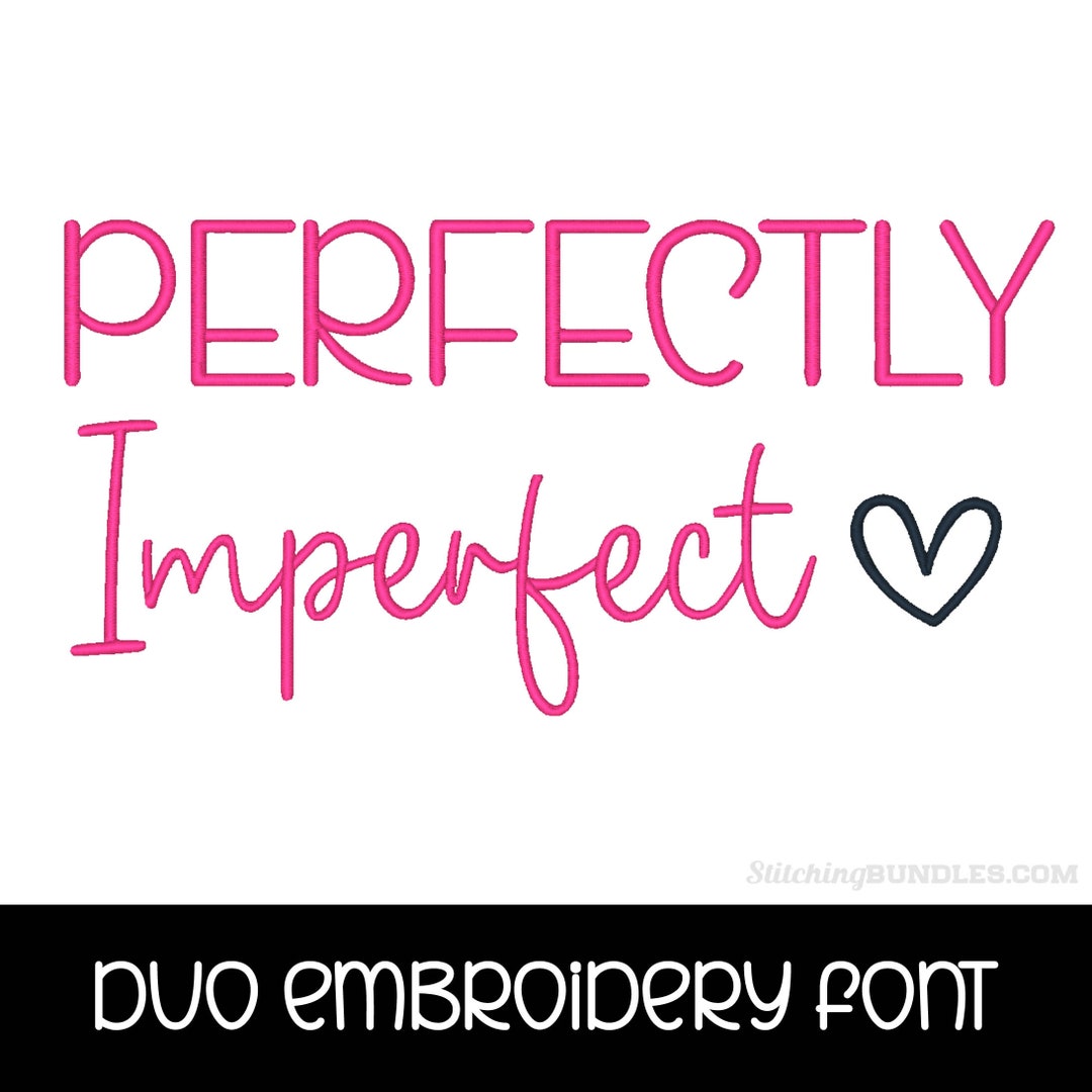 Perfectly Imperfect Duo Font Embroidery Machine Designs BX Monogram - 2 ...