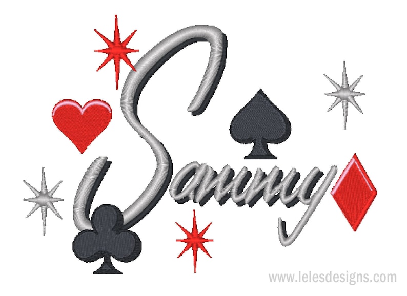 138 Las Vegas Embroidery Machine Designs Font Bundle Set Instant ...
