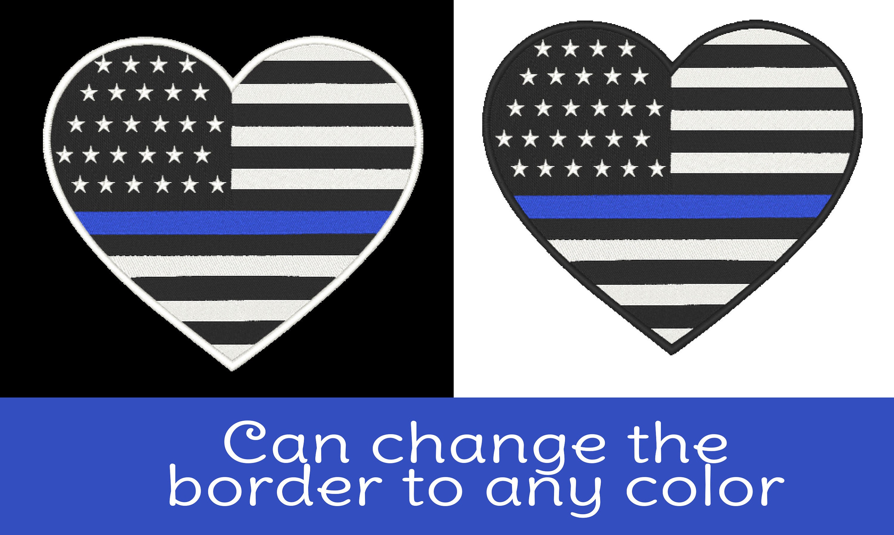 Thin Blue Line Red Line Embroidery Machine Designs Flag Police - Etsy