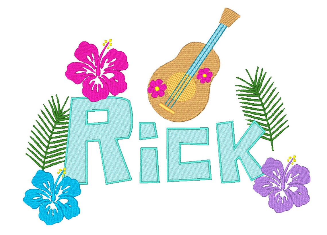 97 Hawaiian Tiki Embroidery Machine Designs Bundle Set Monogram BX Font ...